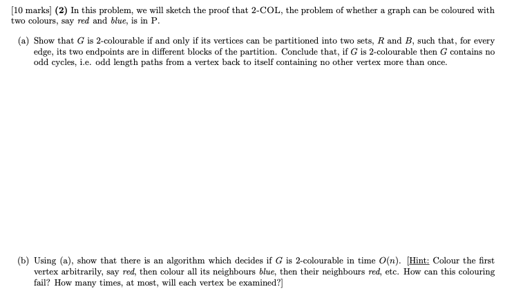 Solved [10 marks) (2) In this problem, we will sketch the | Chegg.com
