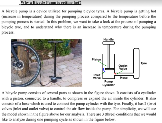 Solved Why a Bicycle Pump is getting hot? A bicycle pump is | Chegg.com