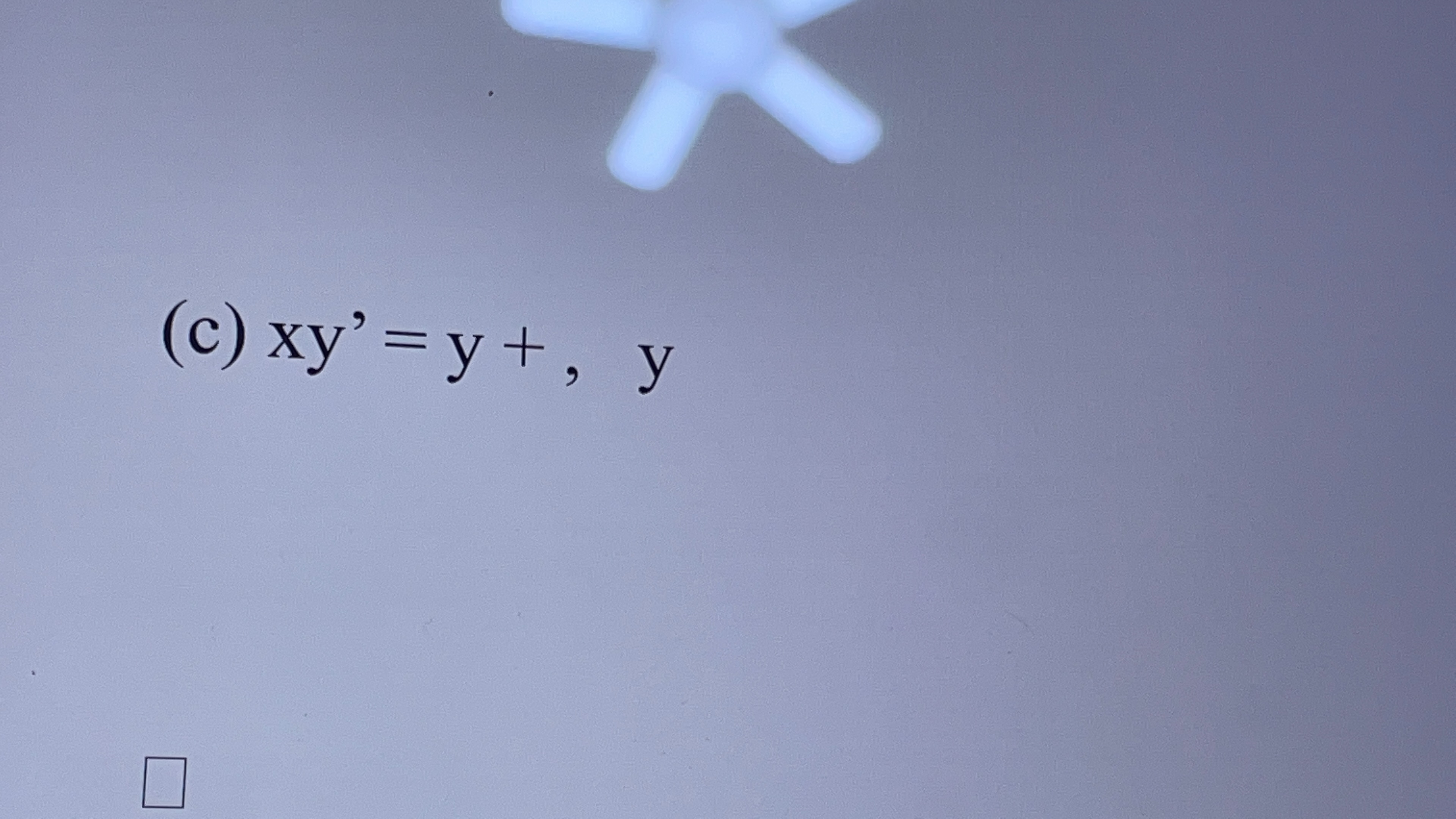 Solve The Follwing Ode