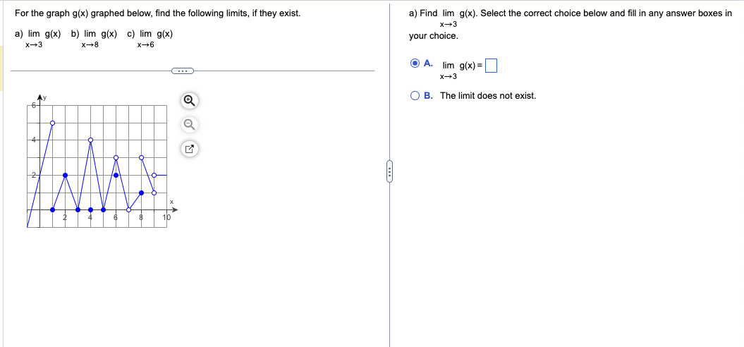 Solved For the graph g(x) graphed below, find the following | Chegg.com