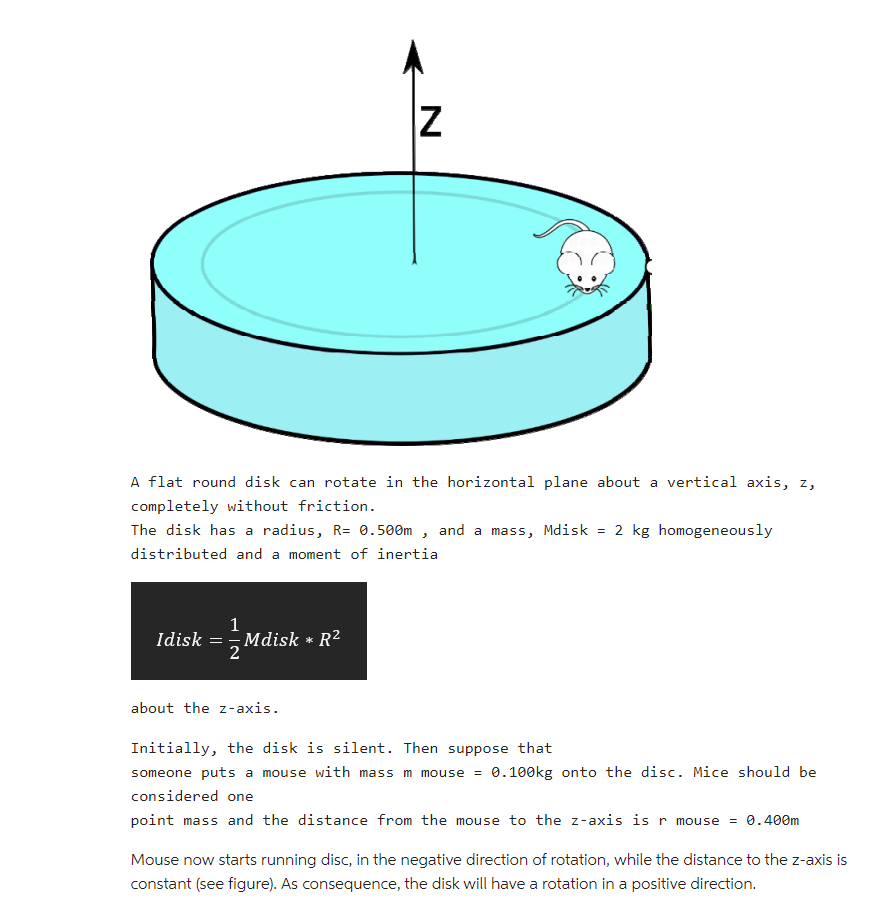 Solved i) Calculate the kinetic energy of the disc. ii) | Chegg.com