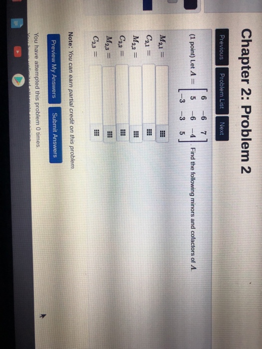 Solved Chapter 2: Problem 2 Previous Problem ListNext (1 | Chegg.com