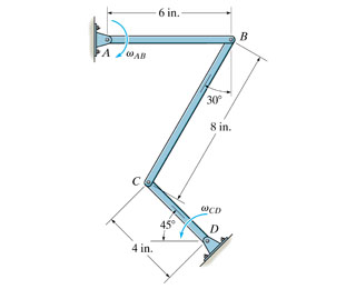 Solved The link AB is rotating at ωAB = 3.9 rad/s , (Figure | Chegg.com