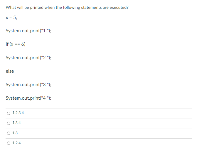 Solved What will be printed when the following statements | Chegg.com