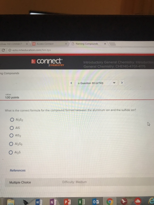 Solved Naming Compounds x C O ezto mheducat tpx 돈 connect. | Chegg.com