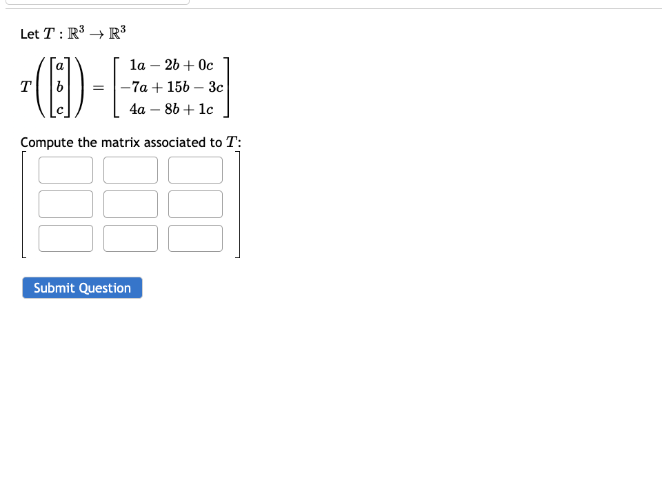 Solved Let T:R3→R3 | Chegg.com