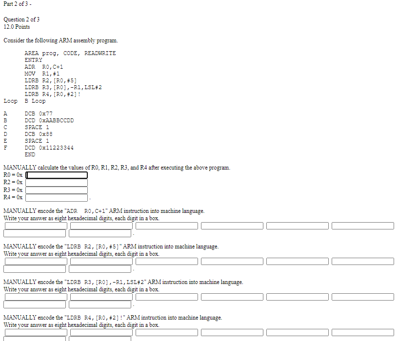 Solved Part 2 of 3 - Question 2 of 3 12.0 | Chegg.com