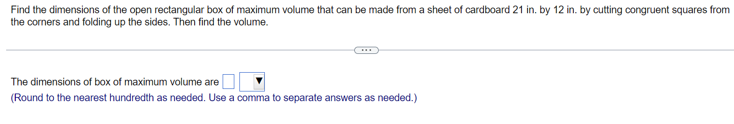 Solved Find the dimensions of the open rectangular box of | Chegg.com