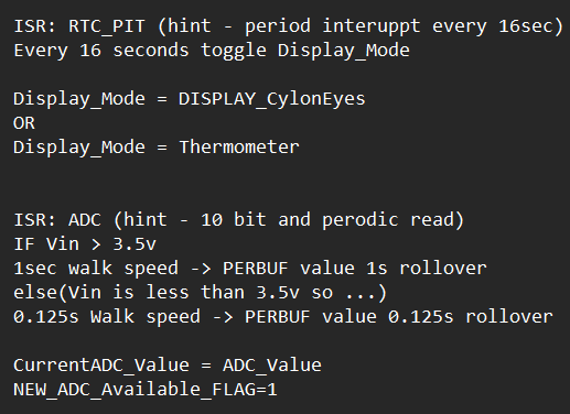 Solved Example: Interrupt Service Routine ISR (RTC_PIT_vect) | Chegg.com