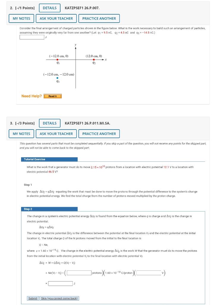 Solved 2. (-/1 Points) DETAILS KATZPSEF1 26.P.007. MY NOTES | Chegg.com