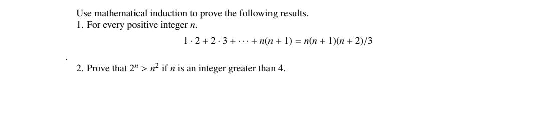 Solved Use mathematical induction to prove the following | Chegg.com