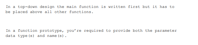 Solved In a top-down design the main function is written | Chegg.com