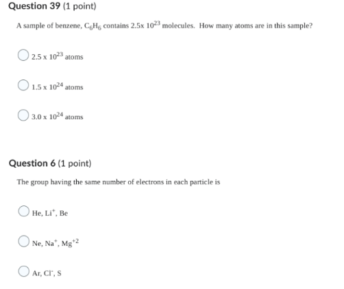 [Solved]: A sample of benzene, ( mathrm{C}_{6} mathrm{H