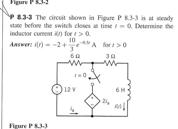 Solved Figure P 8 3 2p 8 3 3 the Circuit Shown In figure