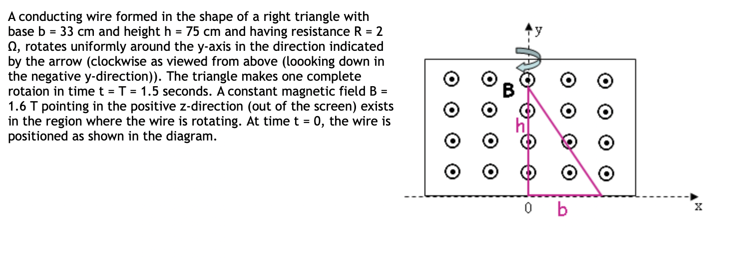 Solved A conducting wire formed in the shape of a right | Chegg.com