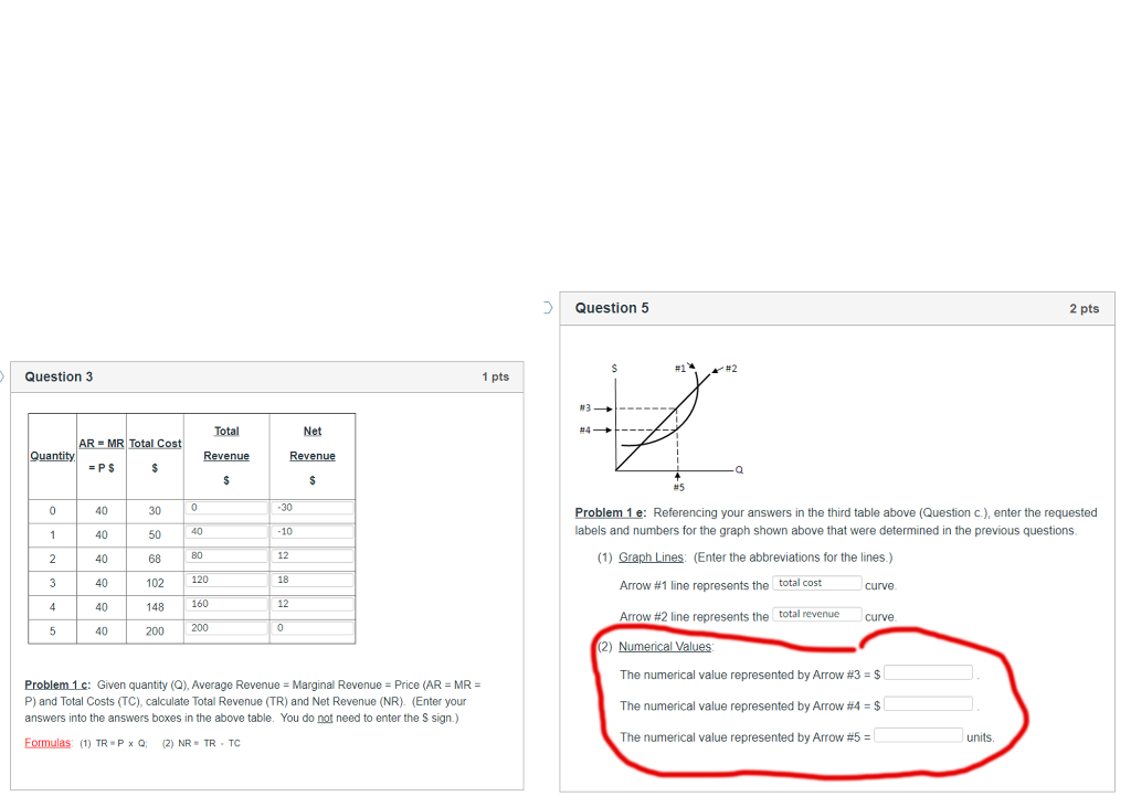 Solved > Question 5 2 pts #1 #2 Question 3 1 pts 3 2 Total | Chegg.com