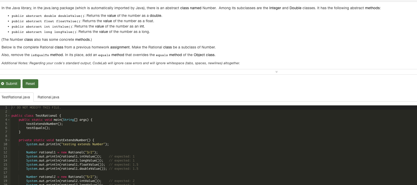 Solved Show Work In Java Public Class Rational {