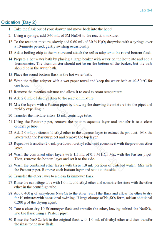 Data And Report Submission - Hydroboration (2pts) | Chegg.com