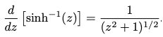 Solved sinh -(z) = In [z + (x2 +1)/2] 1 d [sinh-l(3)] = dz | Chegg.com
