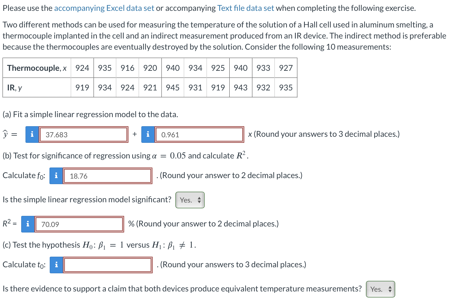 Solved Please use the accompanying Excel data set or | Chegg.com