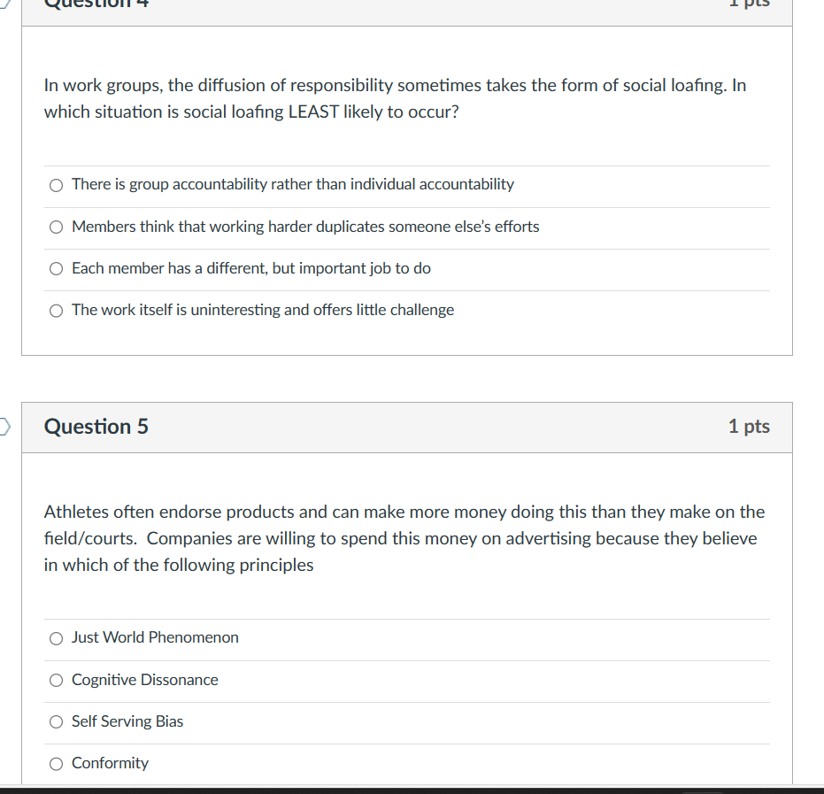 Solved In work groups, the diffusion of responsibility | Chegg.com