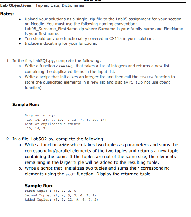 Solved - Upload your solutions as a single .zip file to the | Chegg.com