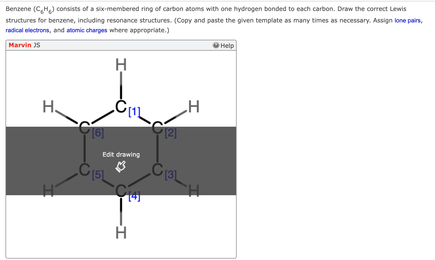 Solved Benzene (CH) consists of a six-membered ring of | Chegg.com