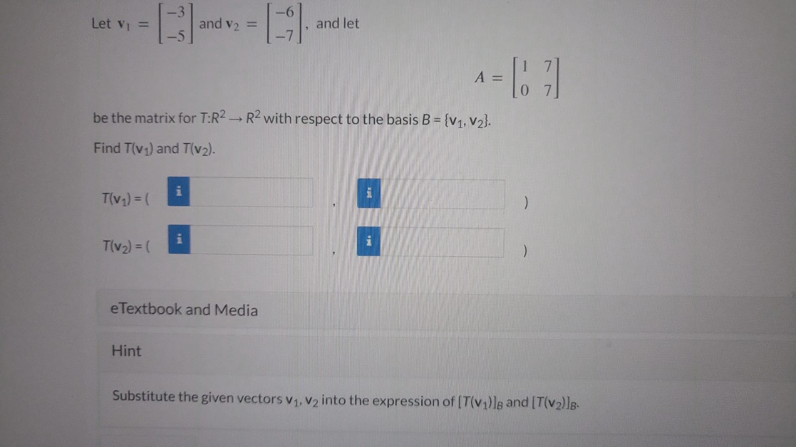 Solved Let \\( \\mathbf{v}_{1}=\\left[\\begin{array}{l}-3 | Chegg.com
