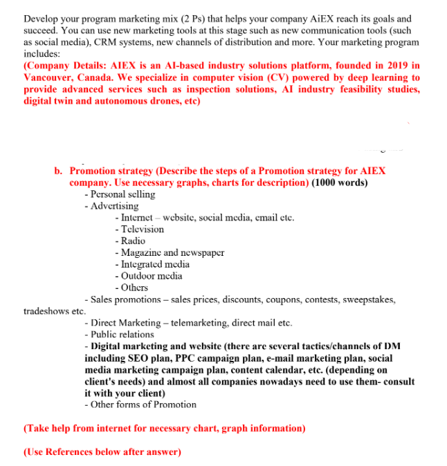 Solved Develop your program marketing mix ( 2 Ps) that helps | Chegg.com