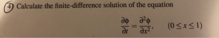 Solved Calculate the finite-difference solution of the | Chegg.com