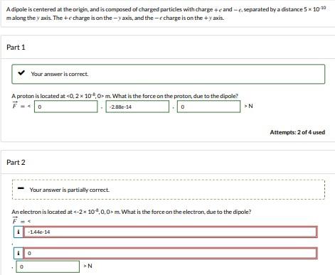 Solved A dipole is centered at the origin, and is composed | Chegg.com