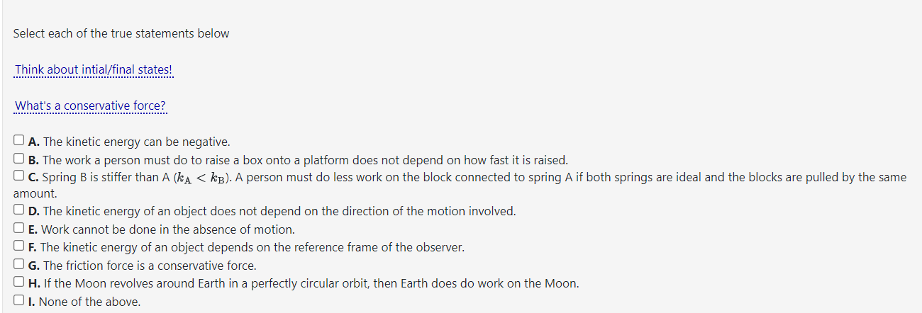 Solved Select each of the true statements below Think about | Chegg.com