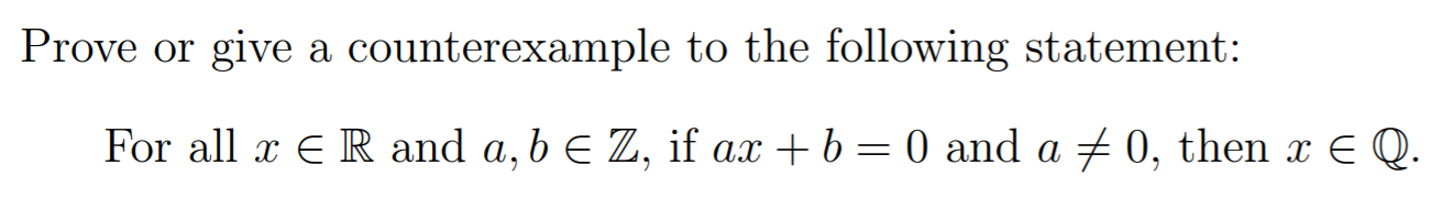 Solved Prove or give a counterexample to the following | Chegg.com