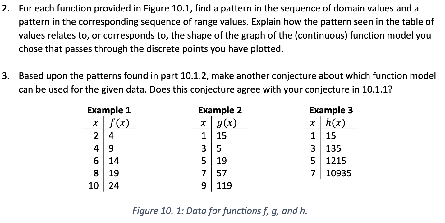 Solved 2. For each function provided in Figure 10.1, find a | Chegg.com