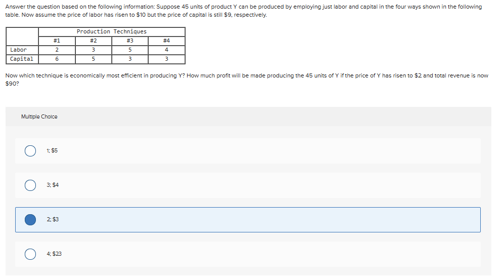 Solved Answer the question based on the following | Chegg.com