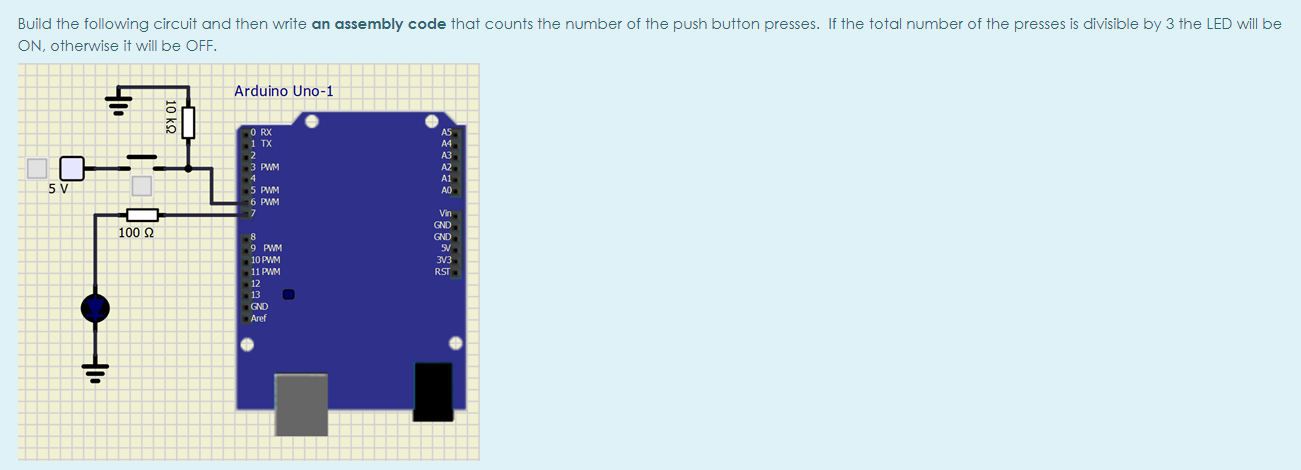 Solved Build the following circuit and then write an | Chegg.com