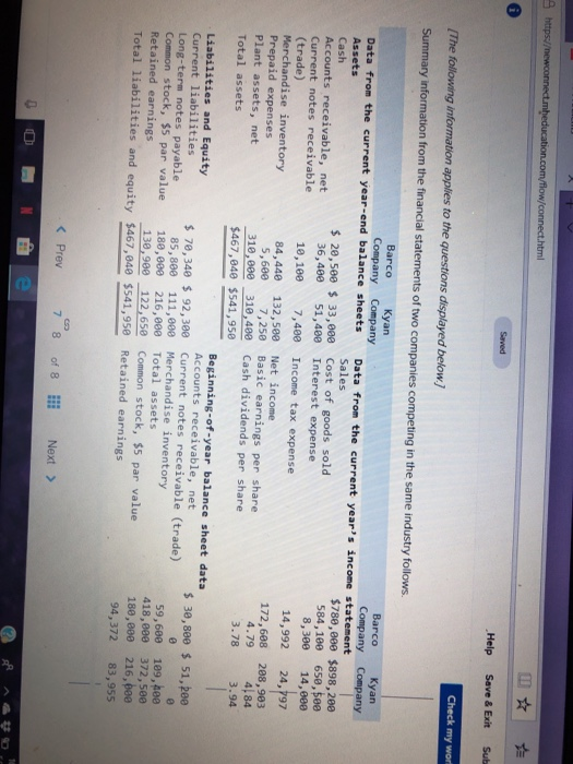 Solved 廿☆ ☆ Help Save & Exit Sub (The following information | Chegg.com