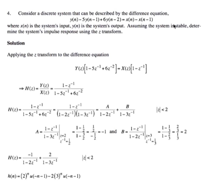 Solved Consider a discrete system that can be described by | Chegg.com