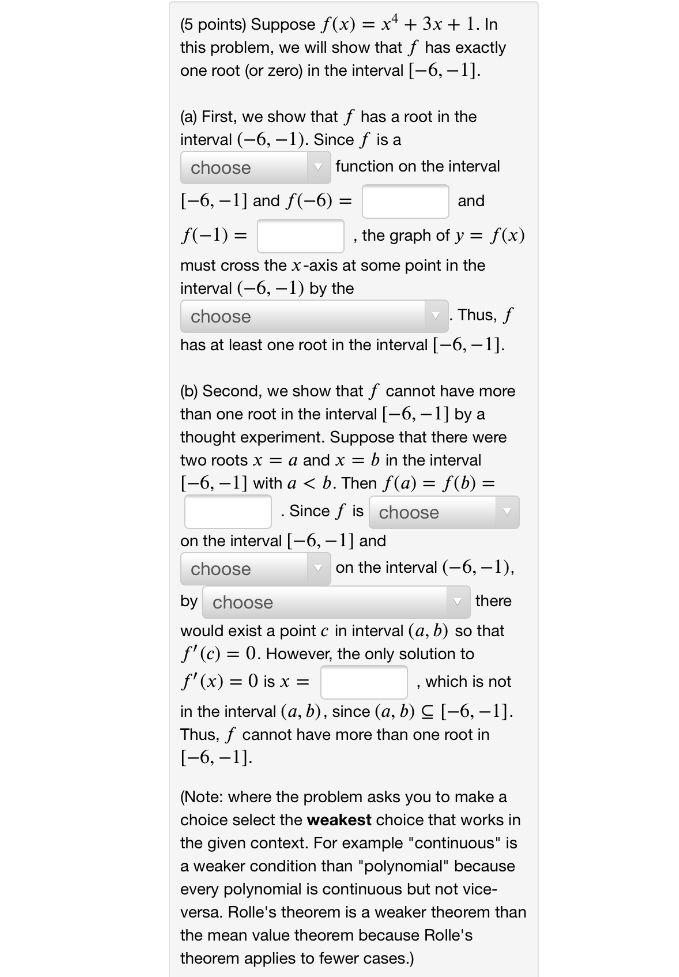 Solved (5 points) Suppose f(x)=x4+3x+1.ln this problem, we | Chegg.com
