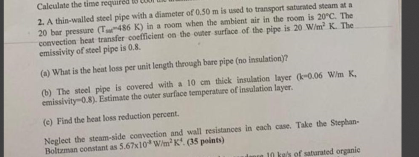 Solved Tsar =486K 20°C. ﻿Theconvection heat transfer | Chegg.com