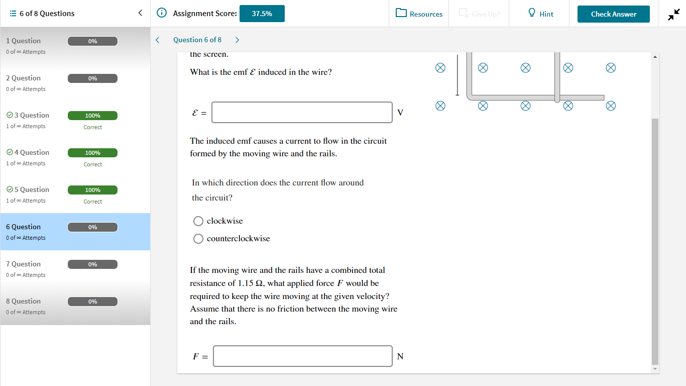 Solved 6 of 8 Questions Assignment Score: 37.5% Resources | Chegg.com