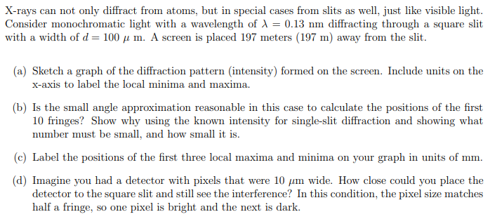 Solved X-rays can not only diffract from atoms, but in | Chegg.com