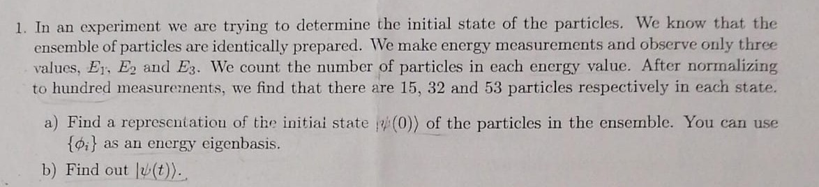 Solved In an experiment we are trying to determine the | Chegg.com