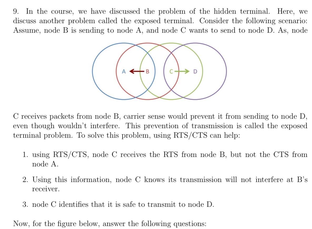 Solved 9. In the course, we have discussed the problem of | Chegg.com