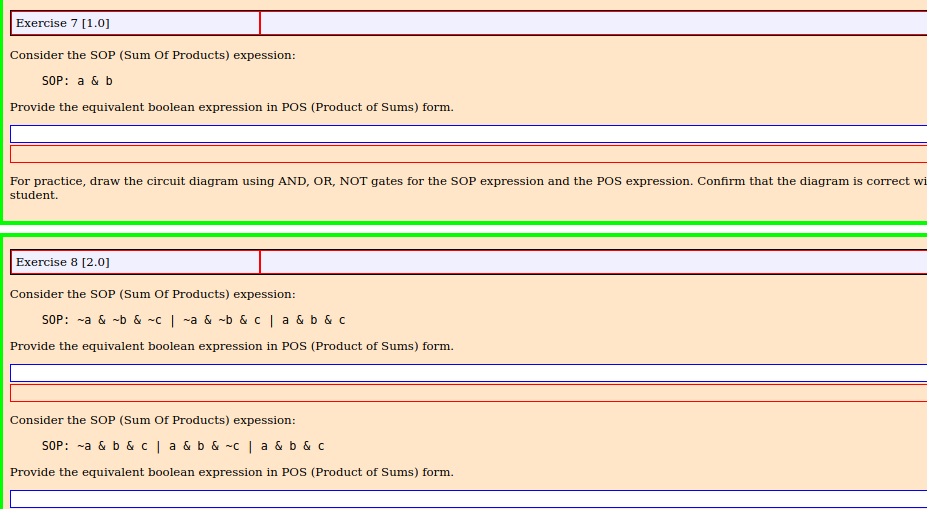 Solved Exercise 7 [1.0] Consider the SOP (Sum Of Products) | Chegg.com