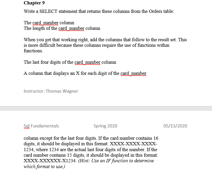 Chapter 3 Write A Select Statement Without A From 1915