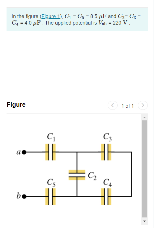Solved In the figure (Figure 1), C1 = C5 = 8.5 μF and C2 = | Chegg.com