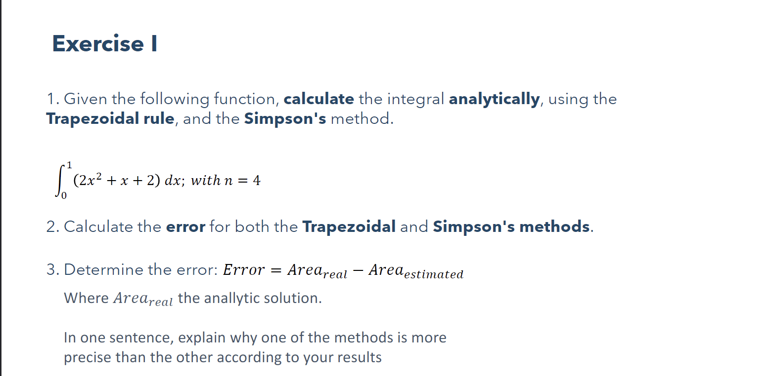 Solved 1. Given the following function, calculate the | Chegg.com