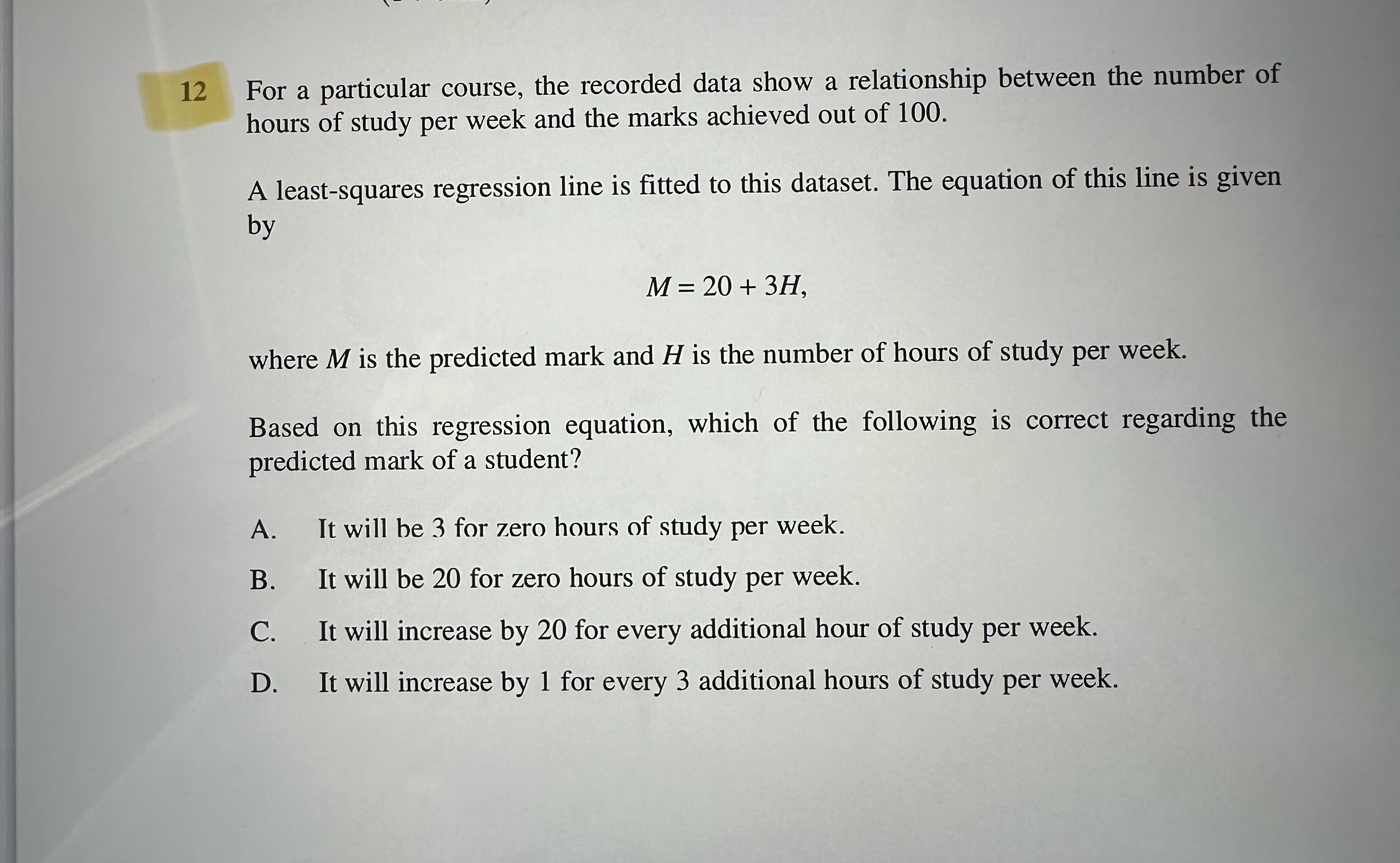 Solved For a particular course, the recorded data show a | Chegg.com