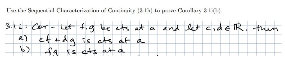 Solved Use The Sequential Characterization Of Continuity